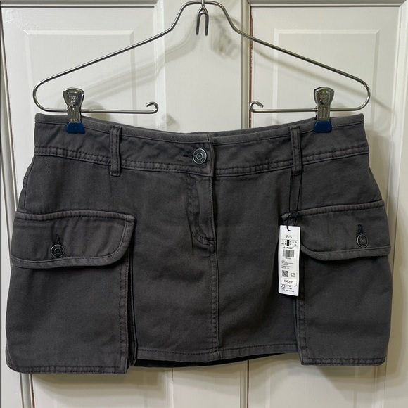 Garage | Shorts | Garage Grey Denim Mini Skort With Cargo Pockets ...